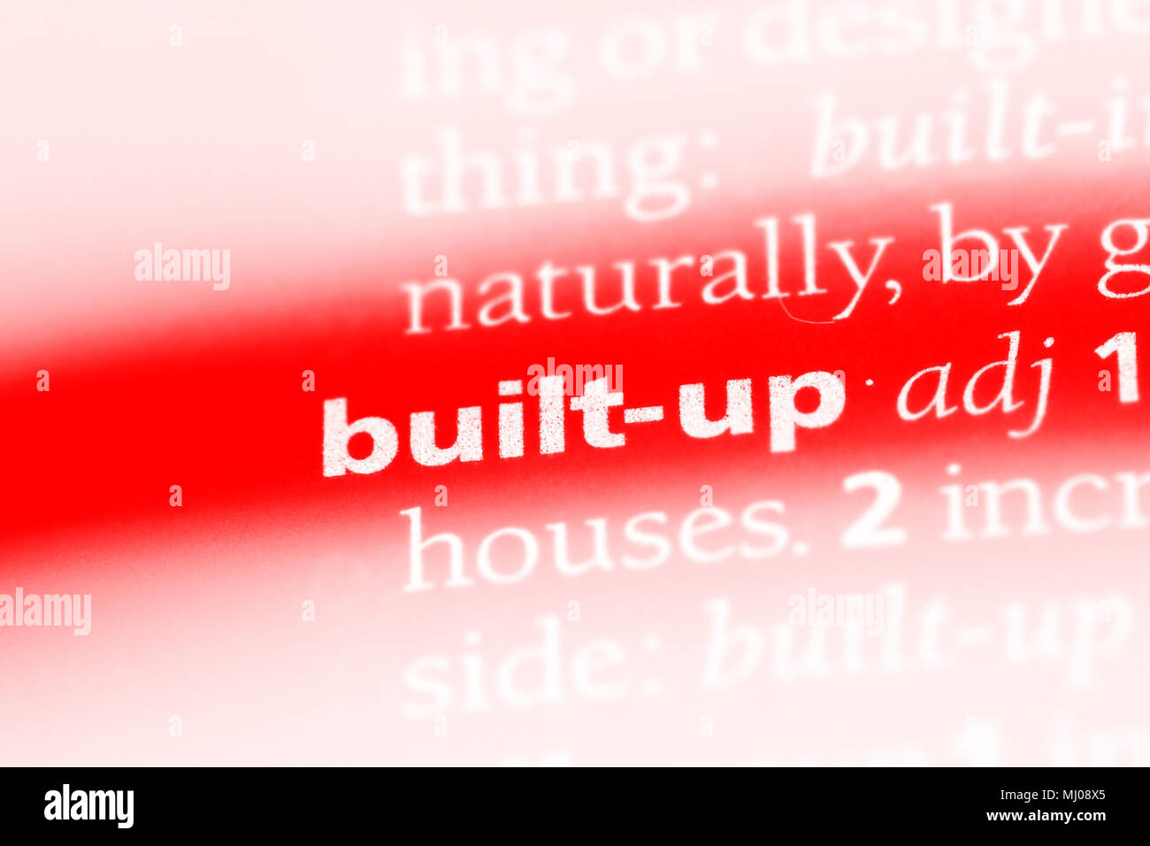 built-up word in a dictionary. built-up concept Stock Photo - Alamy