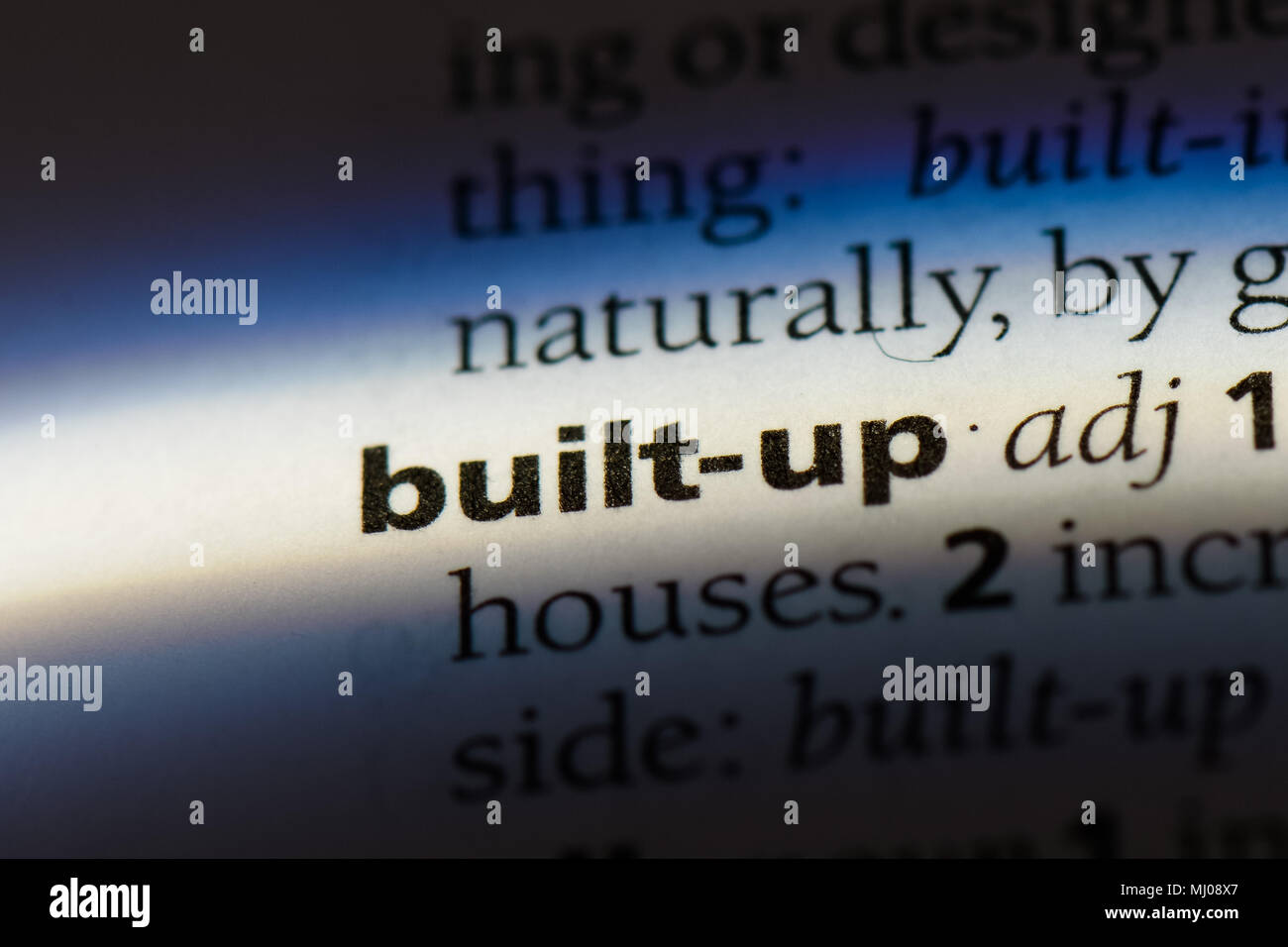 built-up word in a dictionary. built-up concept Stock Photo - Alamy