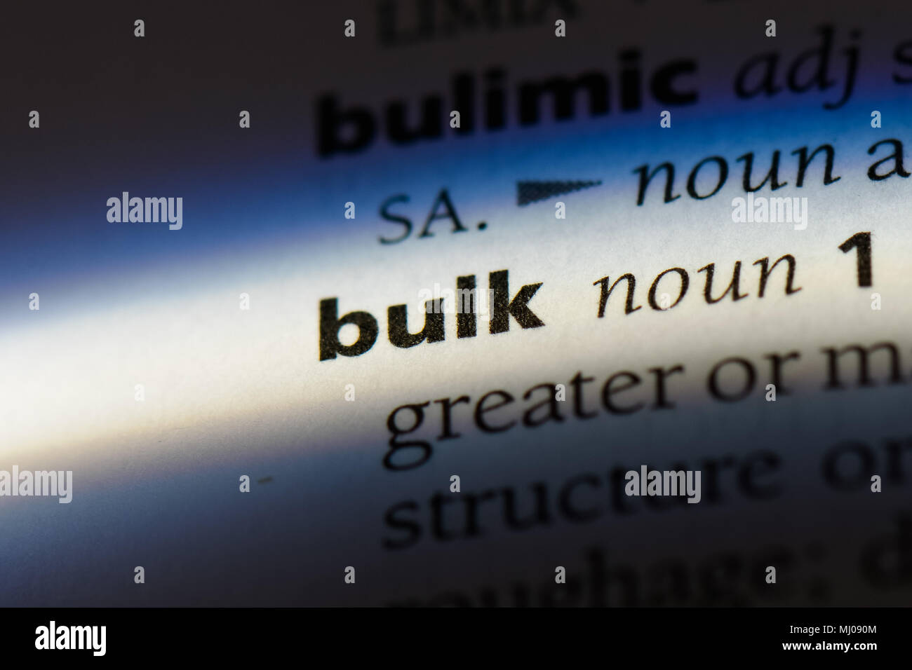 bulk word in a dictionary. bulk concept Stock Photo - Alamy