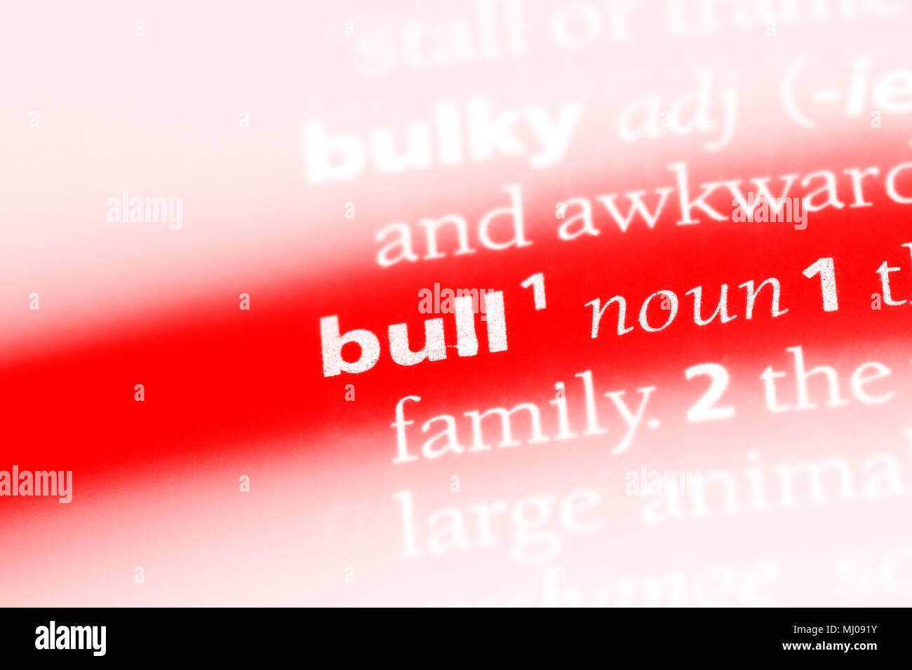 Bull word hi-res stock photography and images - Alamy