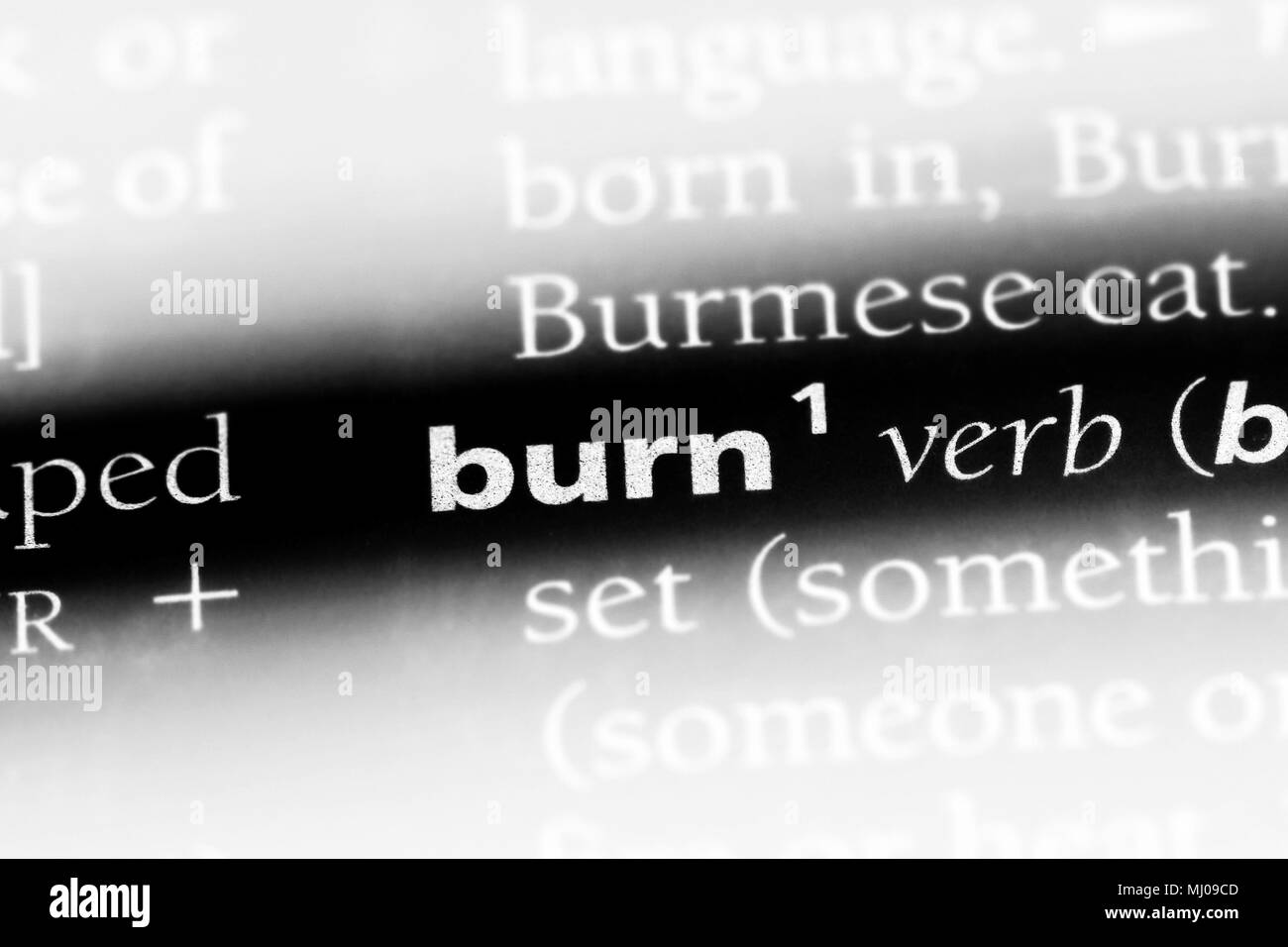 Concept burn Black and White Stock Photos & Images - Alamy