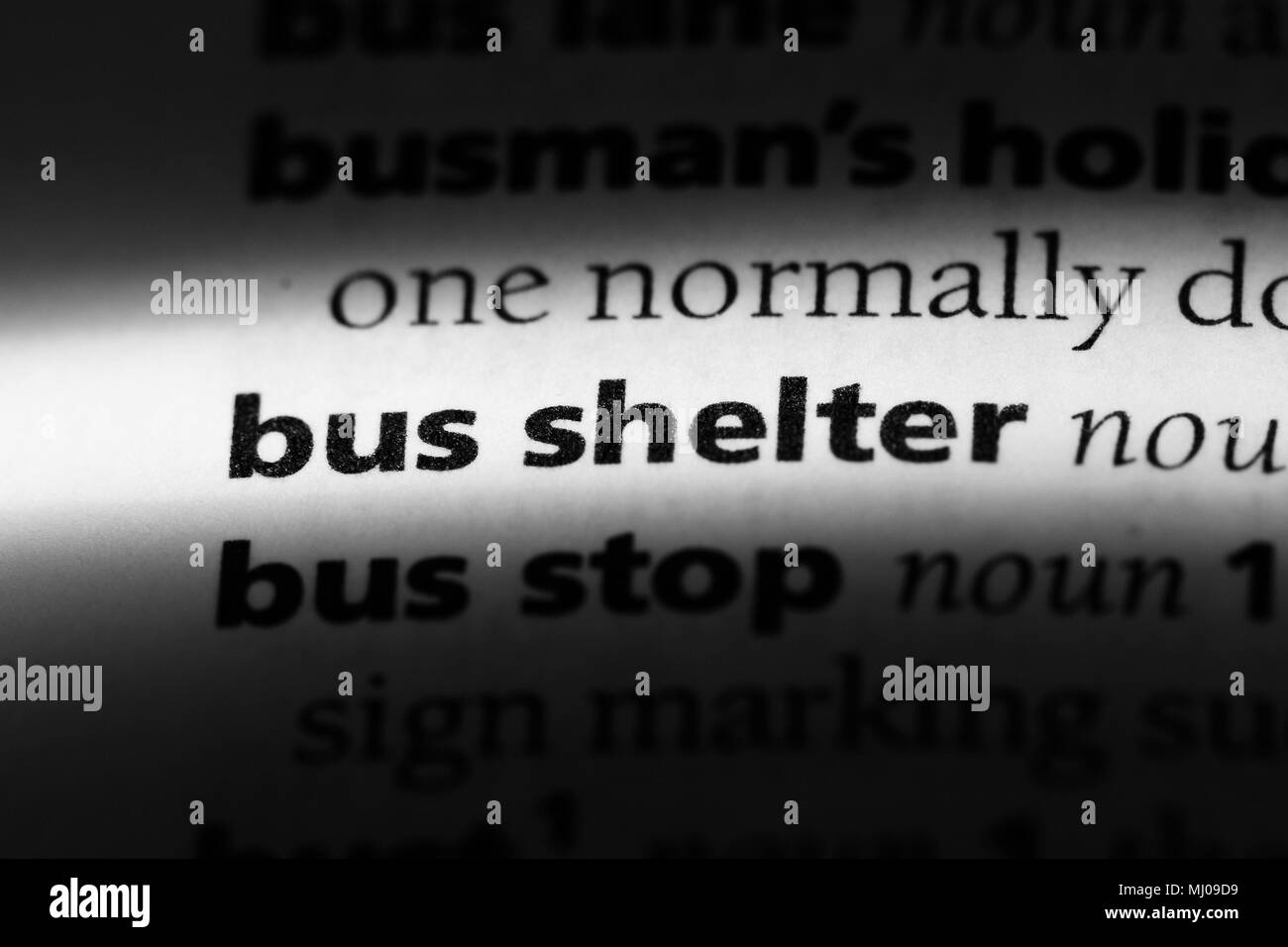 Bus shelter isolated Black and White Stock Photos & Images - Alamy