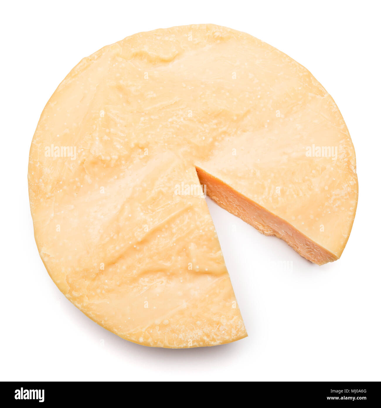 Whole round Head and pieces of parmesan or parmigiano Stock Photo - Alamy