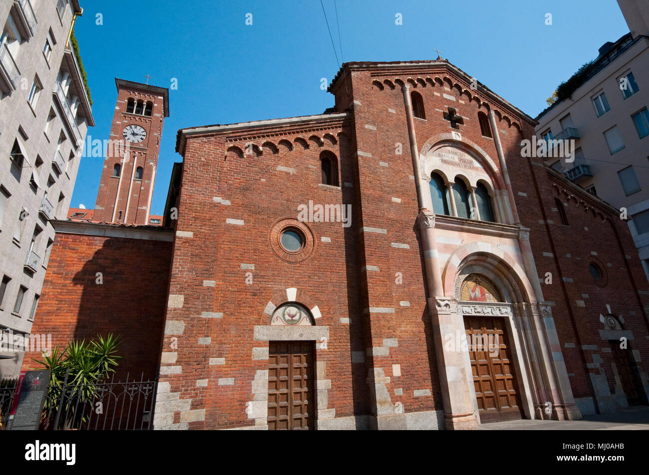 Italy, Lombardy, Milan, Piazza San Babila Square, San Babila Basilica ...