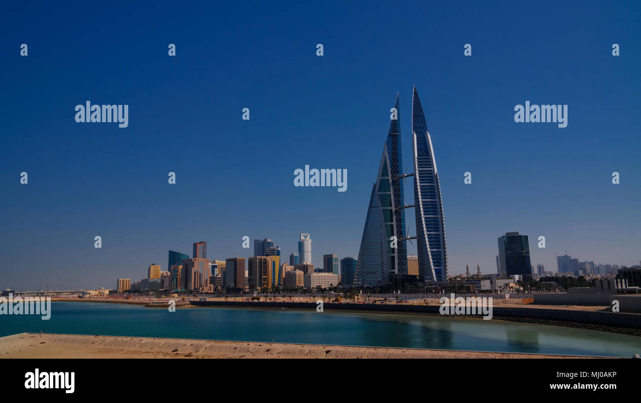 panorama cityscape view to Manama city - 04-01-2015 Bahrain Stock Photo ...