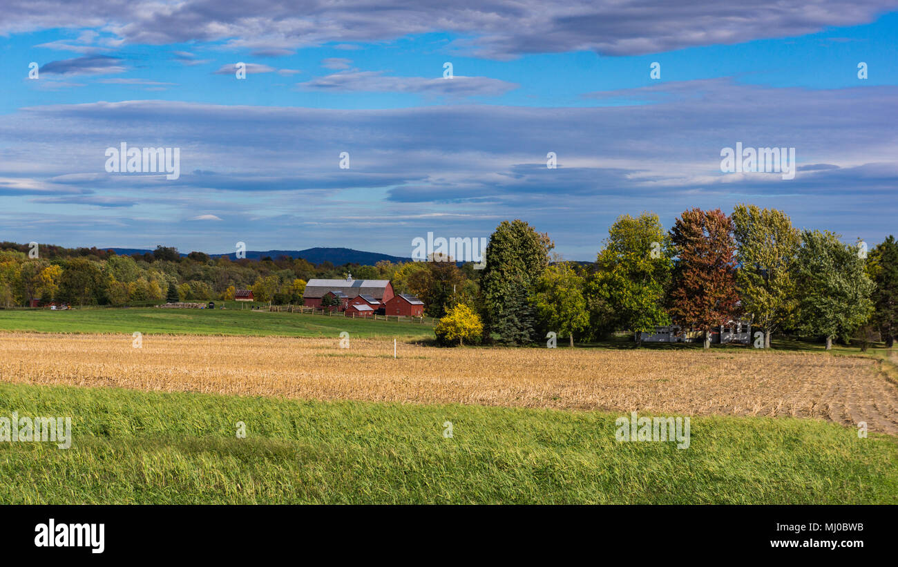 landscape of farm on Grand Isle, one of the Lake Champlain Islands in ...