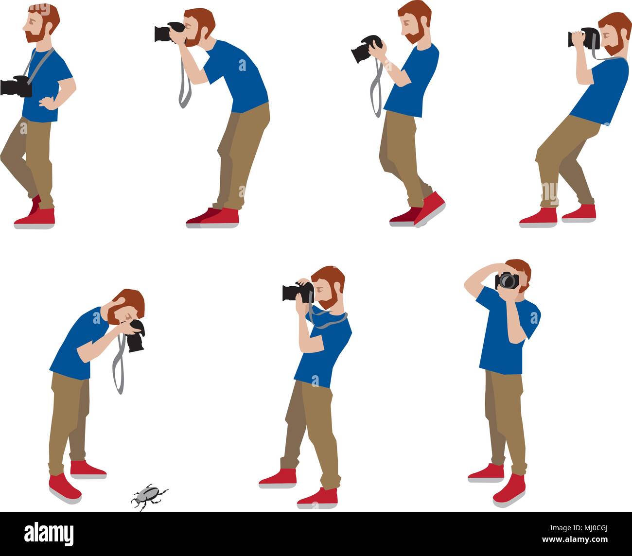 Studio Photo Shoot Poses Stock Vector Images - Alamy