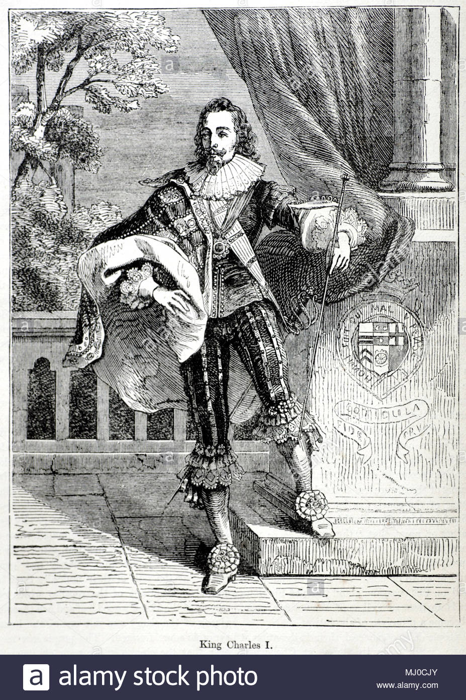 King Charles I portrait, 1600 – 1649, who ascended the throne on 27th ...