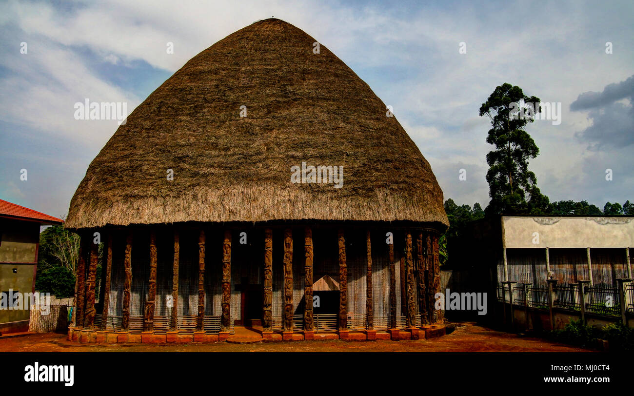 View to Chiefdom headquarters aka Chefferie, the Main Symbol of ...