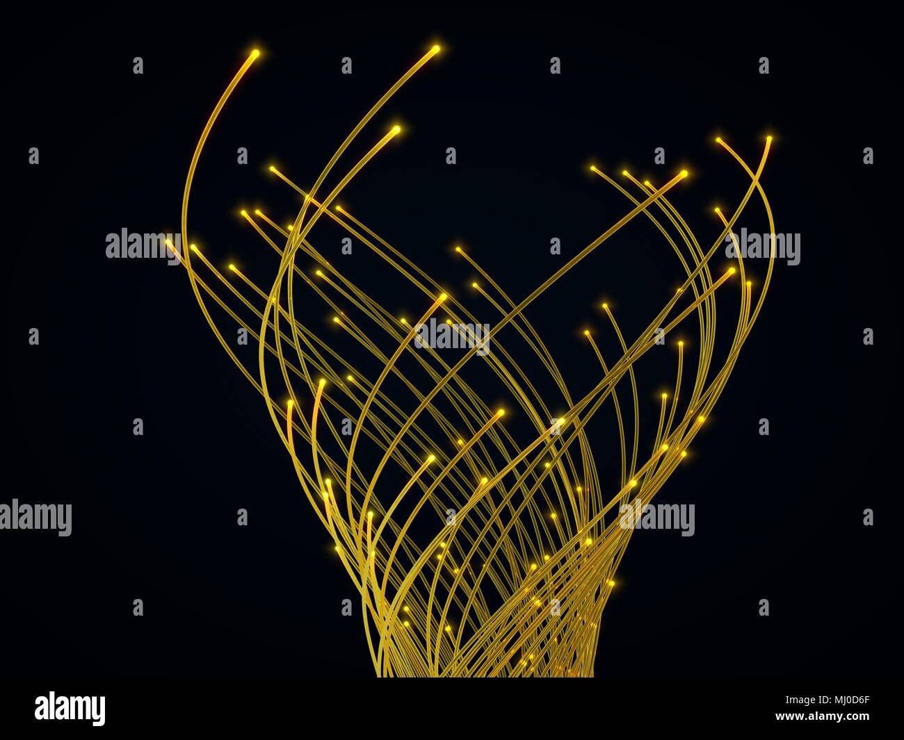 fiber optic cables. 3d illustration Stock Photo - Alamy