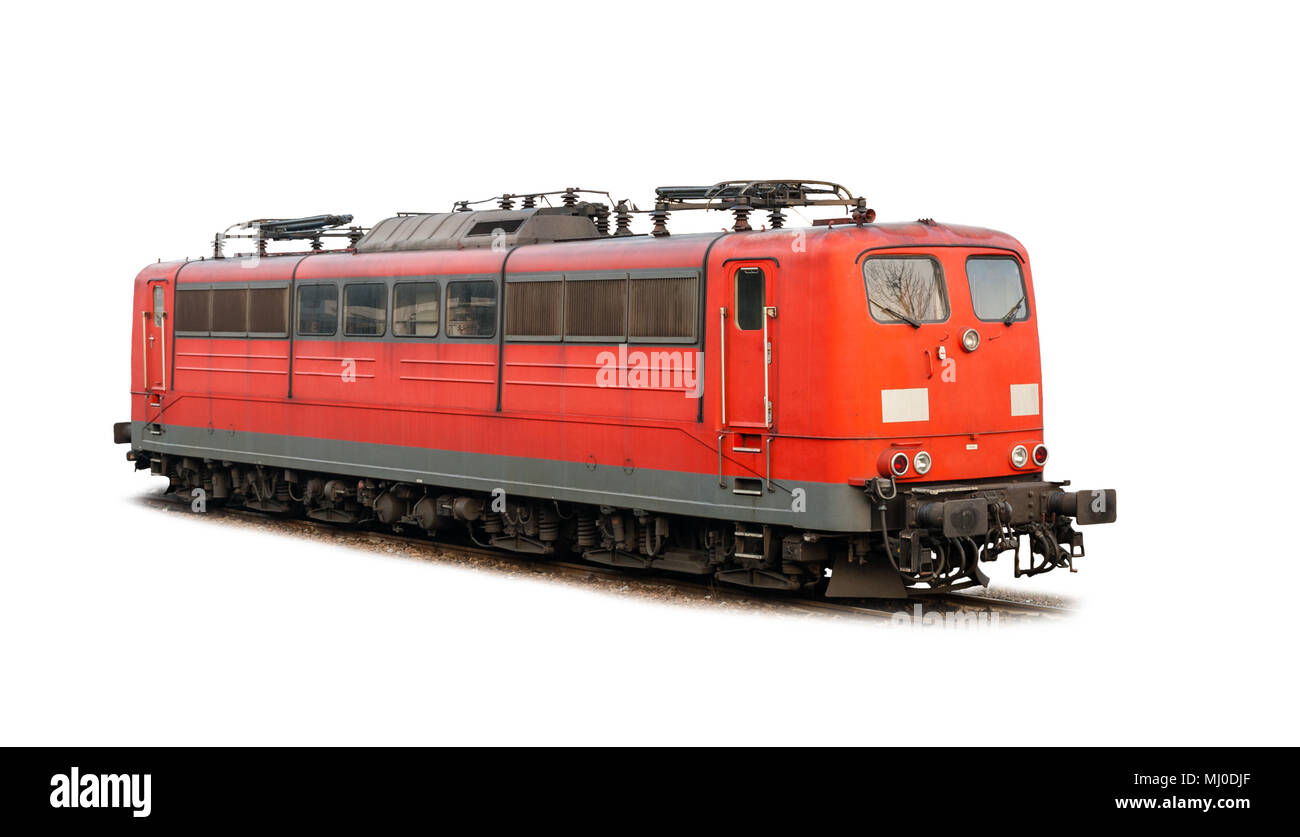 German railways' electric locomotive class 151 isolated on white Stock ...