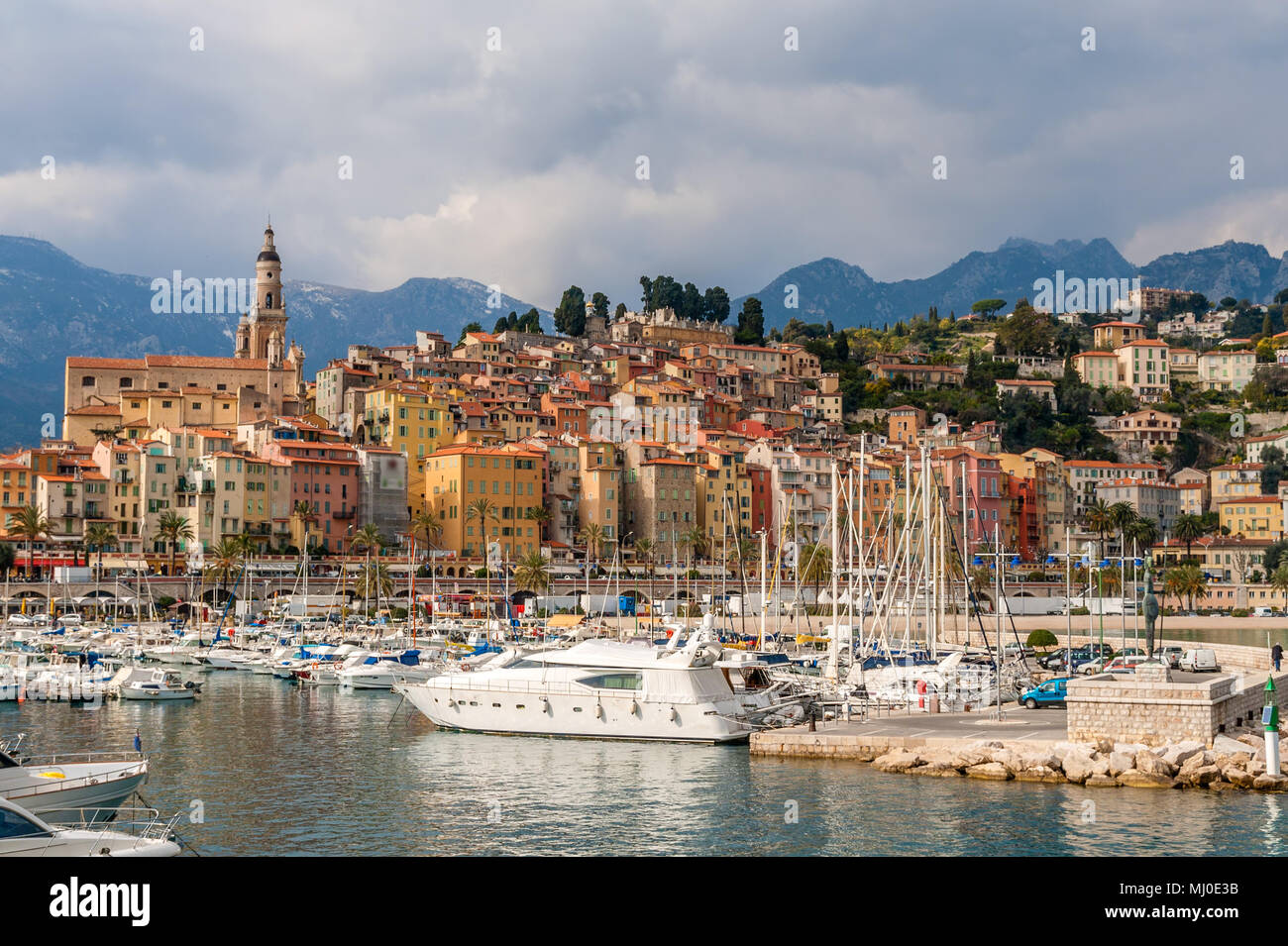 View of Menton city - French Riviera, France Stock Photo - Alamy