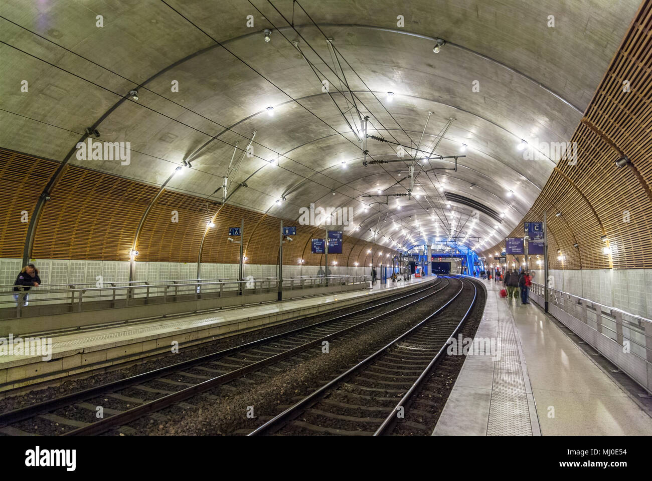 Interior of Monaco railway station Stock Photo - Alamy