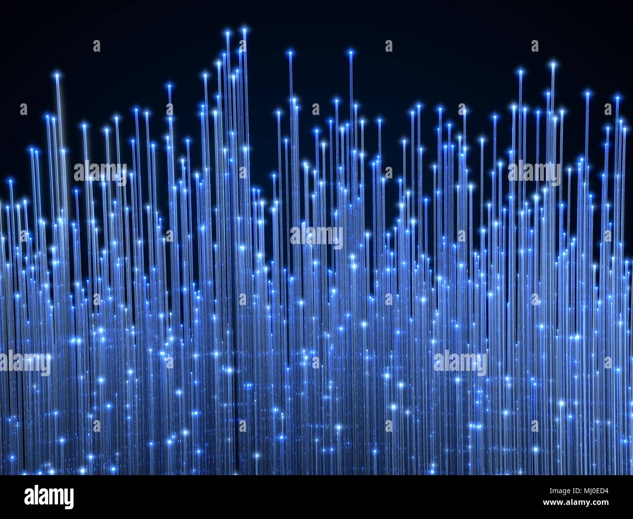 fiber optic cables. 3d illustration Stock Photo - Alamy
