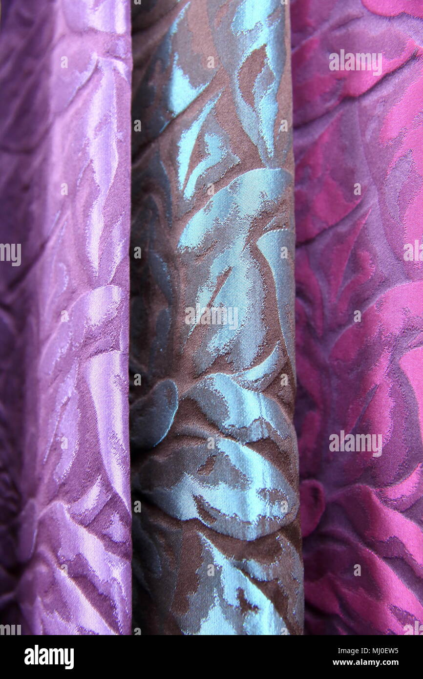 Colorful fabric is used to design out all kinds of clothes for women ...