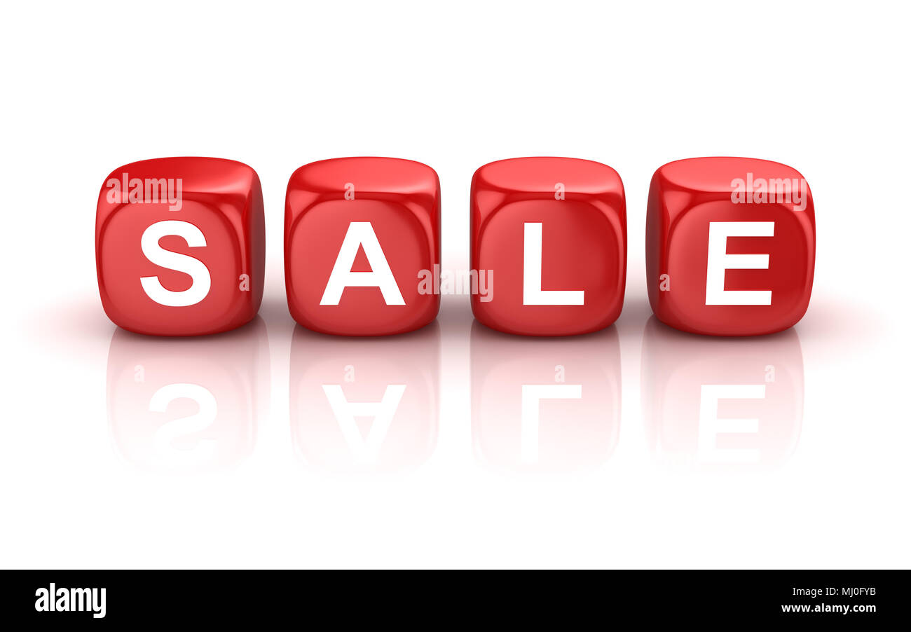 Red Sale Box , This is a 3d rendered computer generated image. Isolated ...