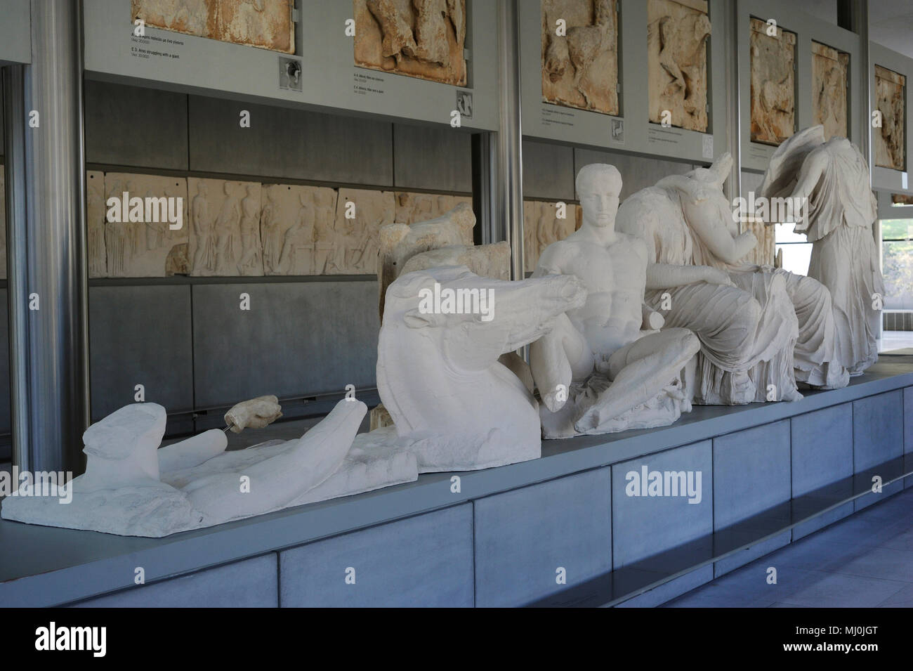 Remains parthenon pediment acropolis museum hi-res stock photography ...