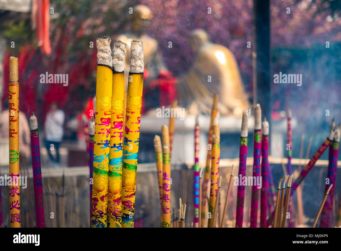 Tradition worship hand incense buddhism prayer hi-res stock photography ...