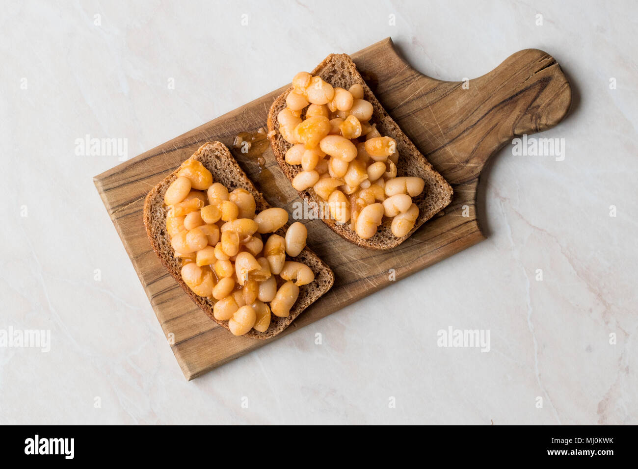 Baked Beans with Toast Bread. Traditional Food Stock Photo - Alamy