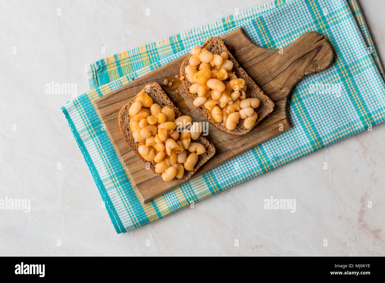 Baked Beans with Toast Bread. Traditional Food Stock Photo - Alamy