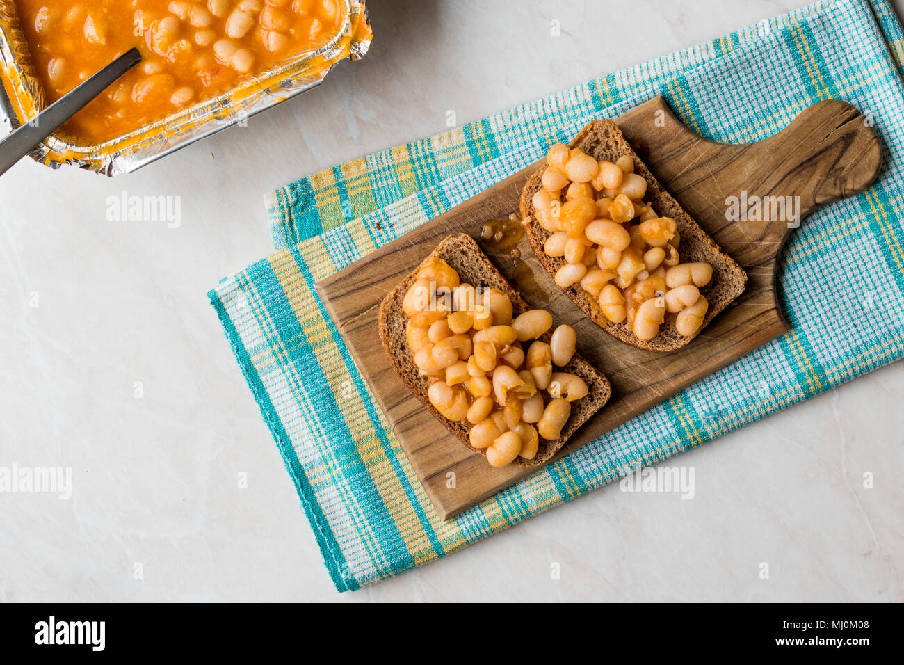 Baked Beans with Toast Bread. Traditional Food Stock Photo - Alamy