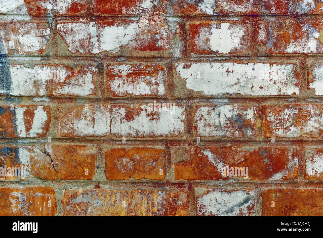Brick wall grunge texture with scratch and distress marks as background ...