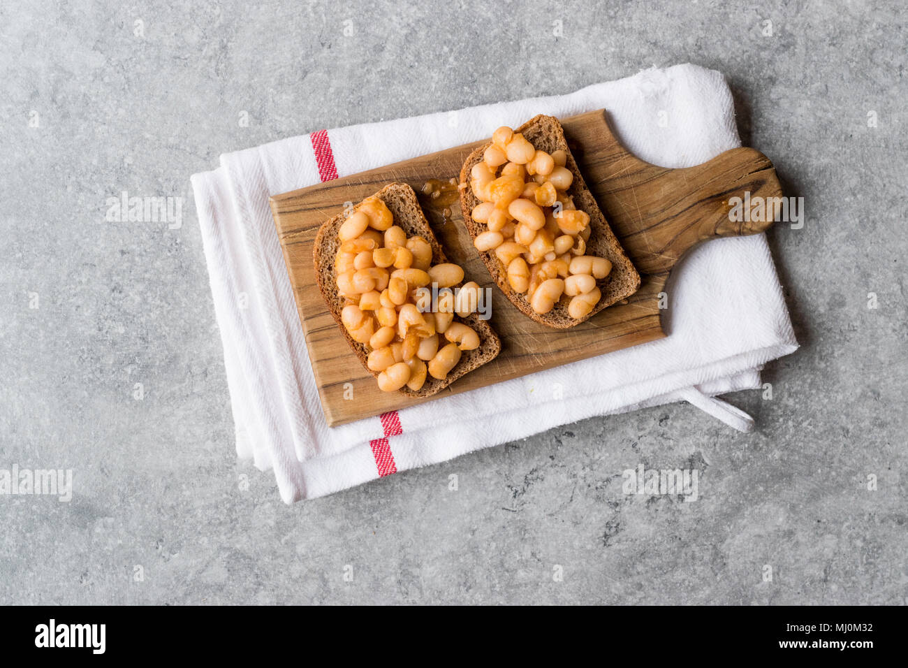 Baked Beans with Toast Bread. Traditional Food Stock Photo - Alamy