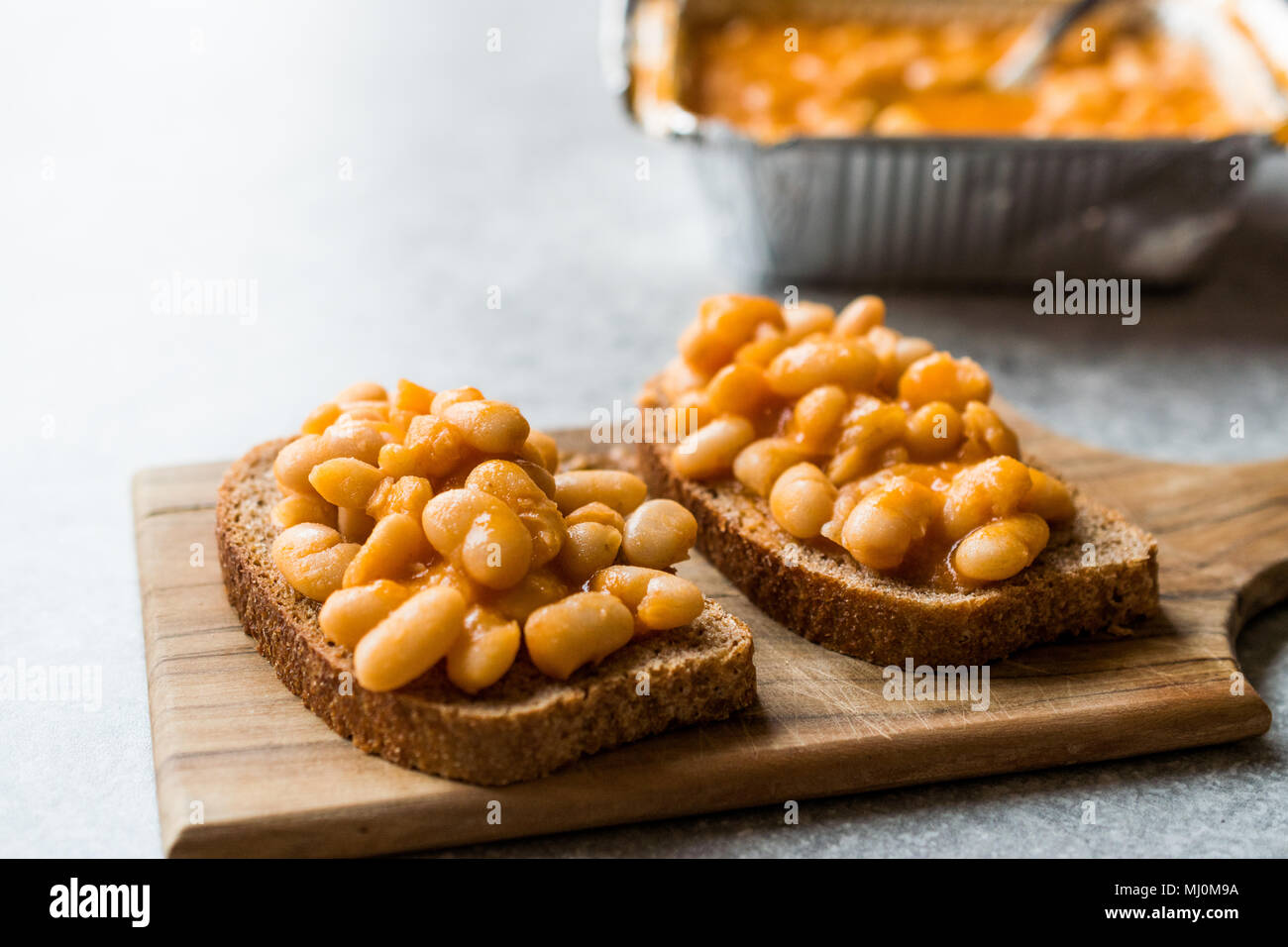 Baked Beans with Toast Bread. Traditional Food Stock Photo - Alamy