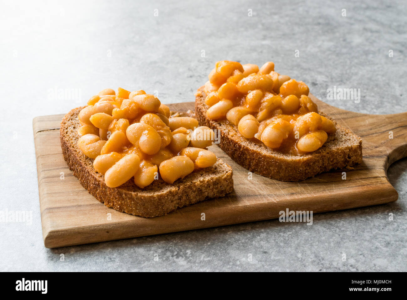 Baked Beans with Toast Bread. Traditional Food Stock Photo - Alamy
