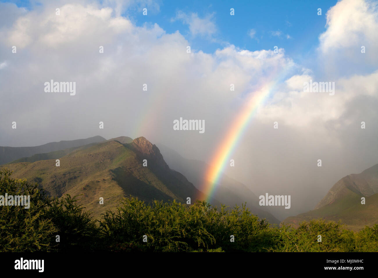 Rainbow at Ukumehame, Maui, Hawaii Stock Photo - Alamy