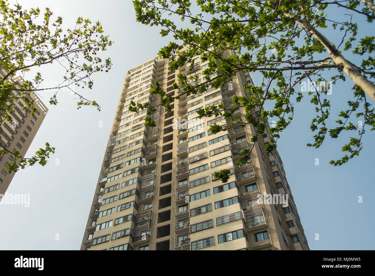 Chinese Apartment Building Tall Highrise Development Living Space Urban ...