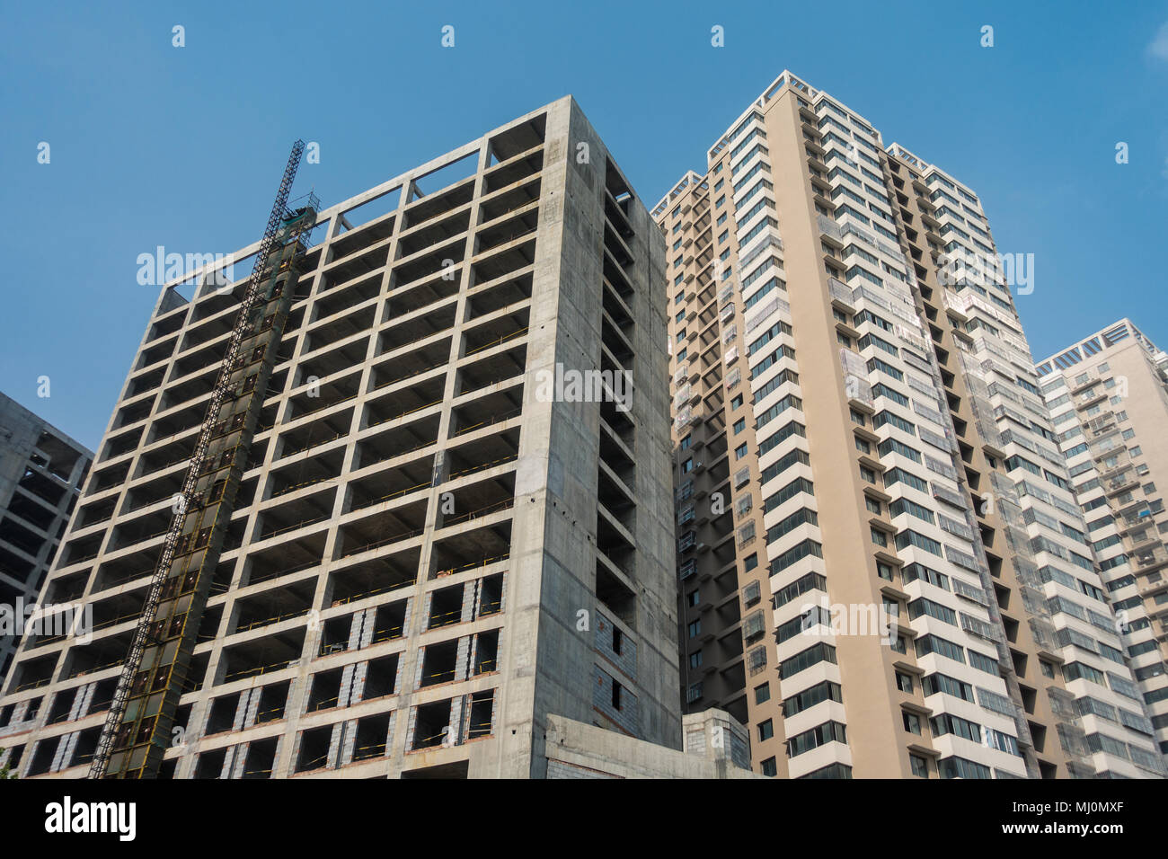 The Chinese Building under Construction Stock Photo - Alamy