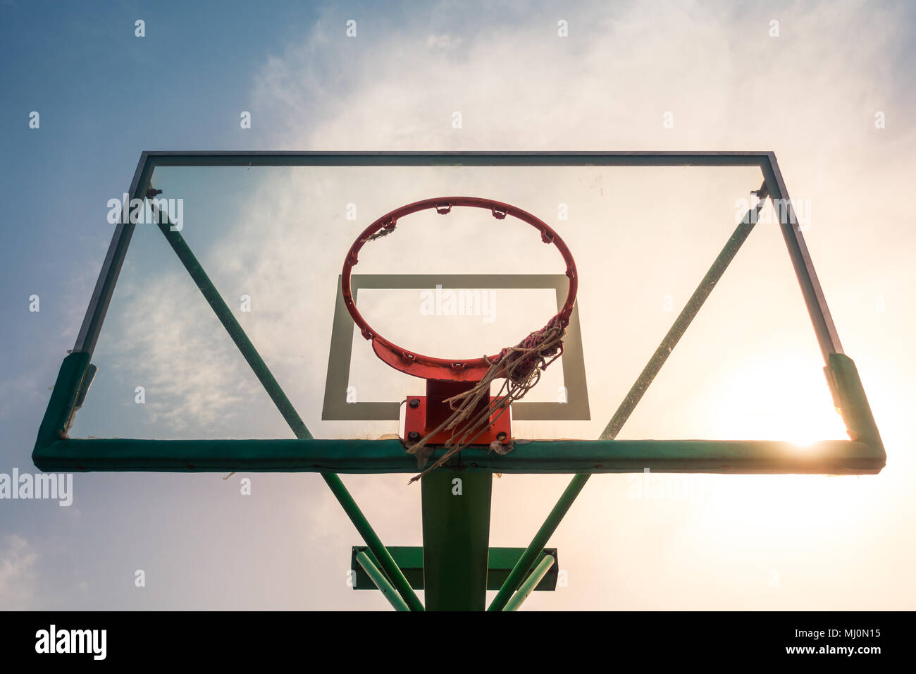 Basketball hoop above view hi-res stock photography and images - Alamy