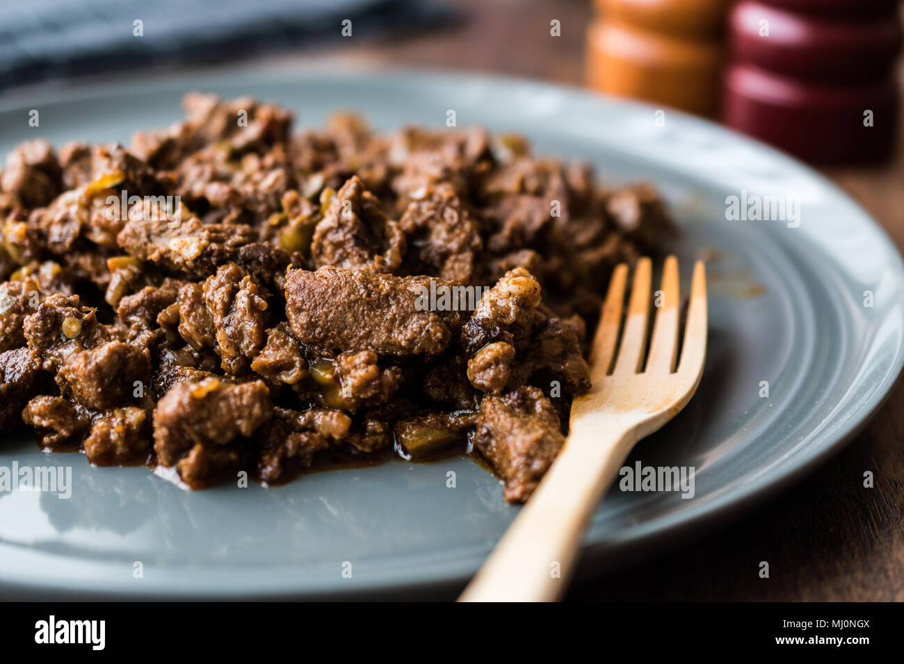 Famous turkish meal kavurma cooking hi-res stock photography and images ...