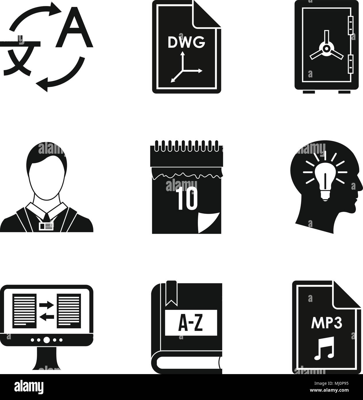 Important paper icons set, simple style Stock Vector Image & Art - Alamy