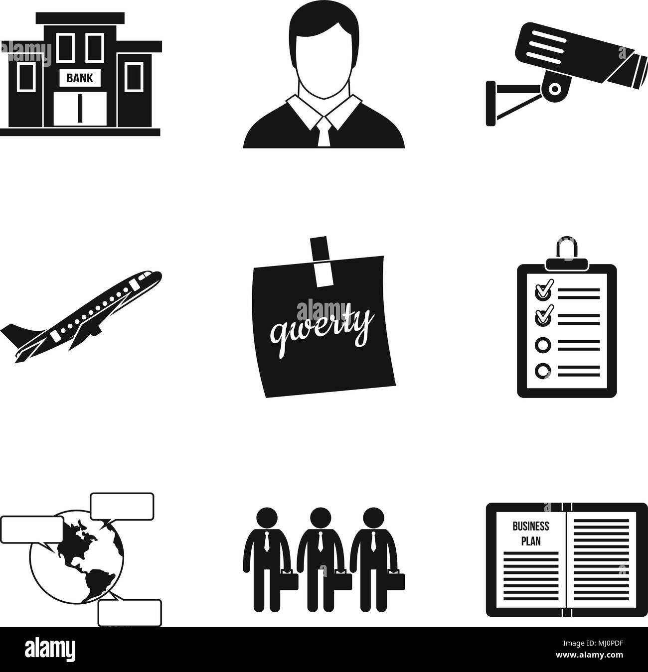 Important document icons set, simple style Stock Vector Image & Art - Alamy