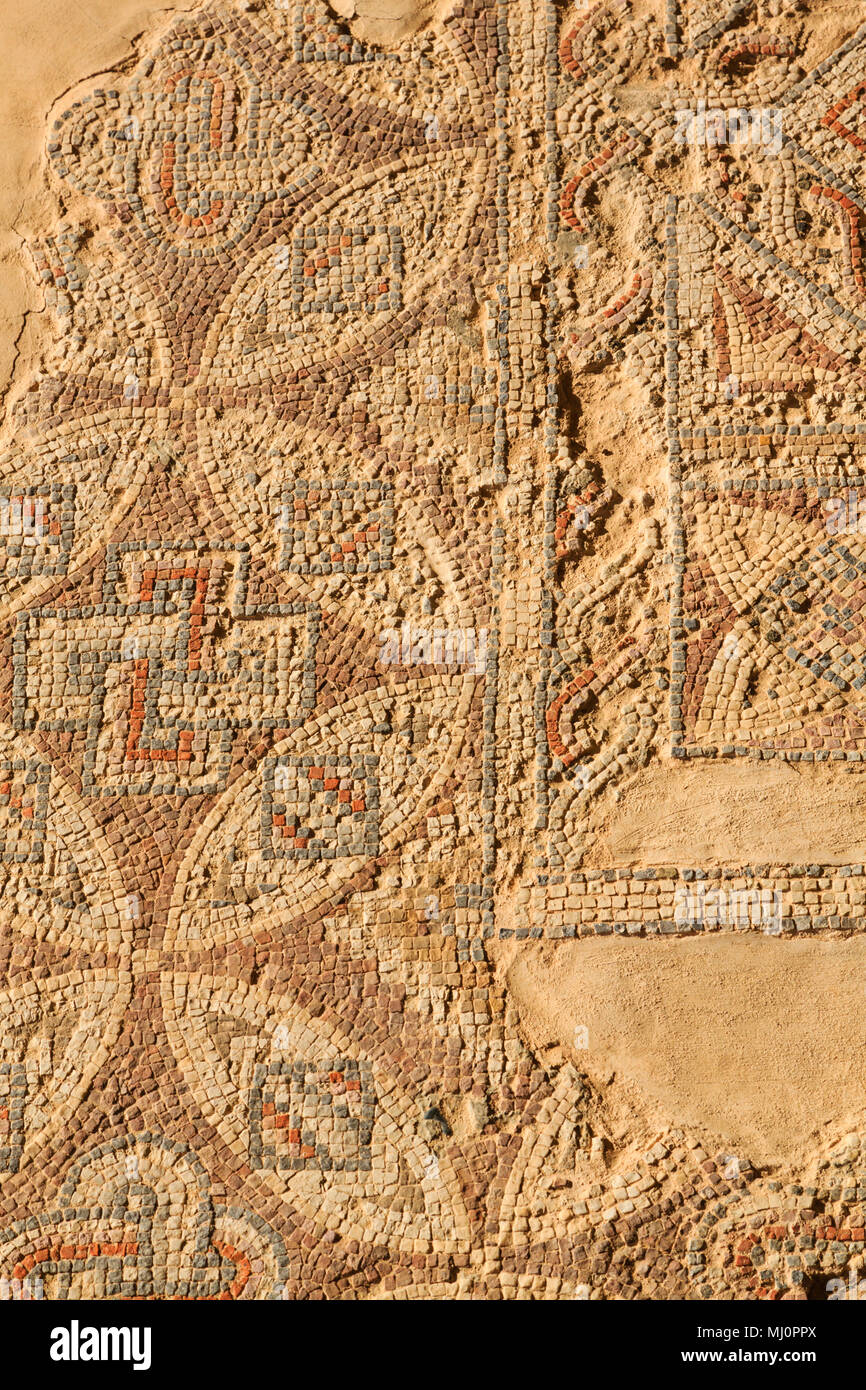 Roman mosaic, Curium Kourion historic site. Episkopi, Cyprus Stock ...