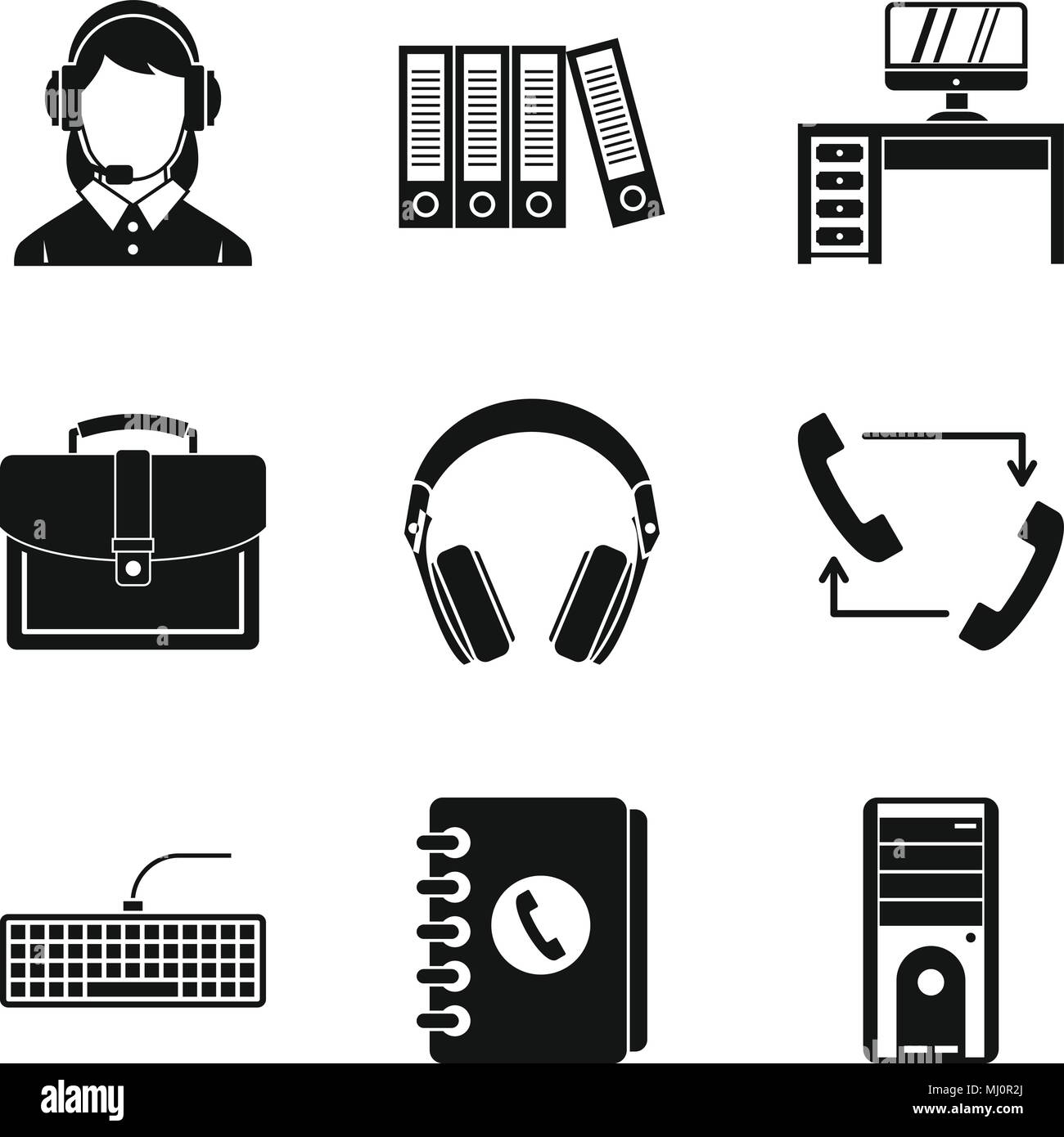 Working premise icons set, simple style Stock Vector Image & Art - Alamy