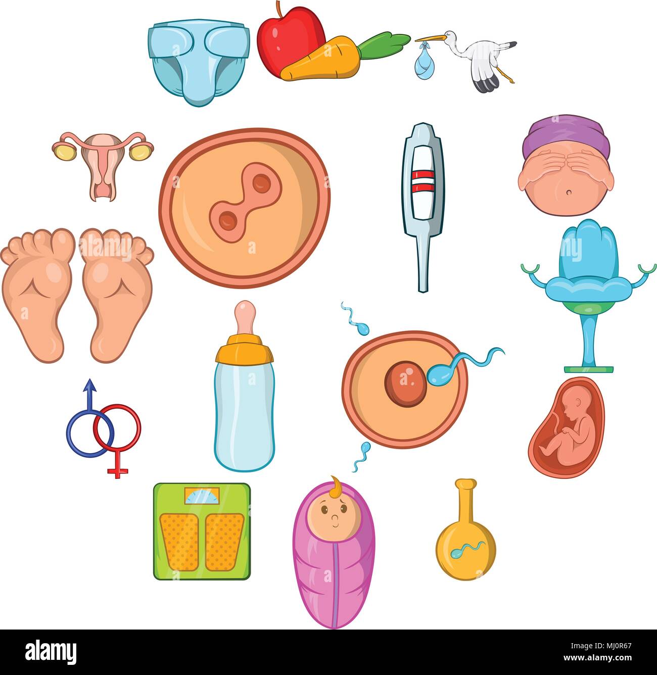 New born baby icons set Stock Vector Image & Art - Alamy