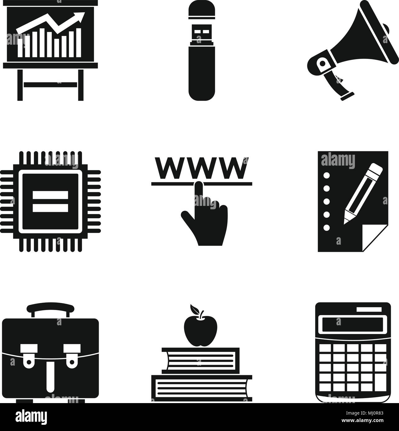 Initial condition icons set, simple style Stock Vector Image & Art - Alamy