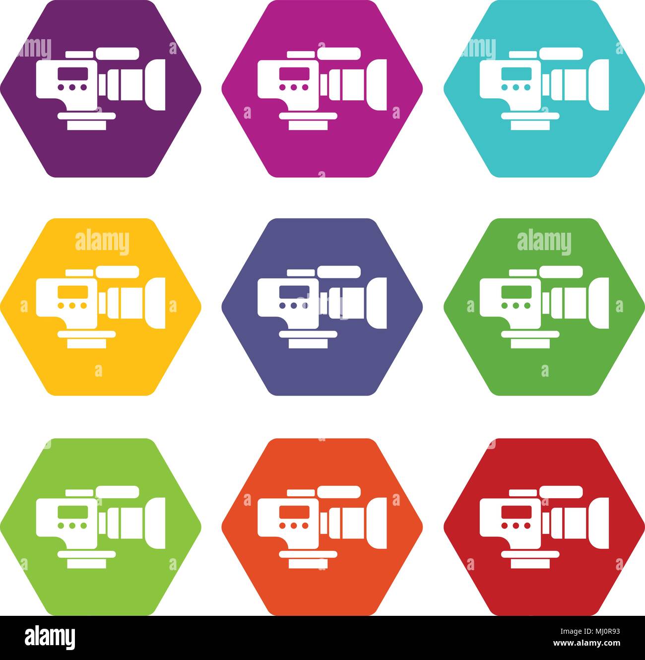 Tv camera icons set 9 vector Stock Vector Image & Art - Alamy