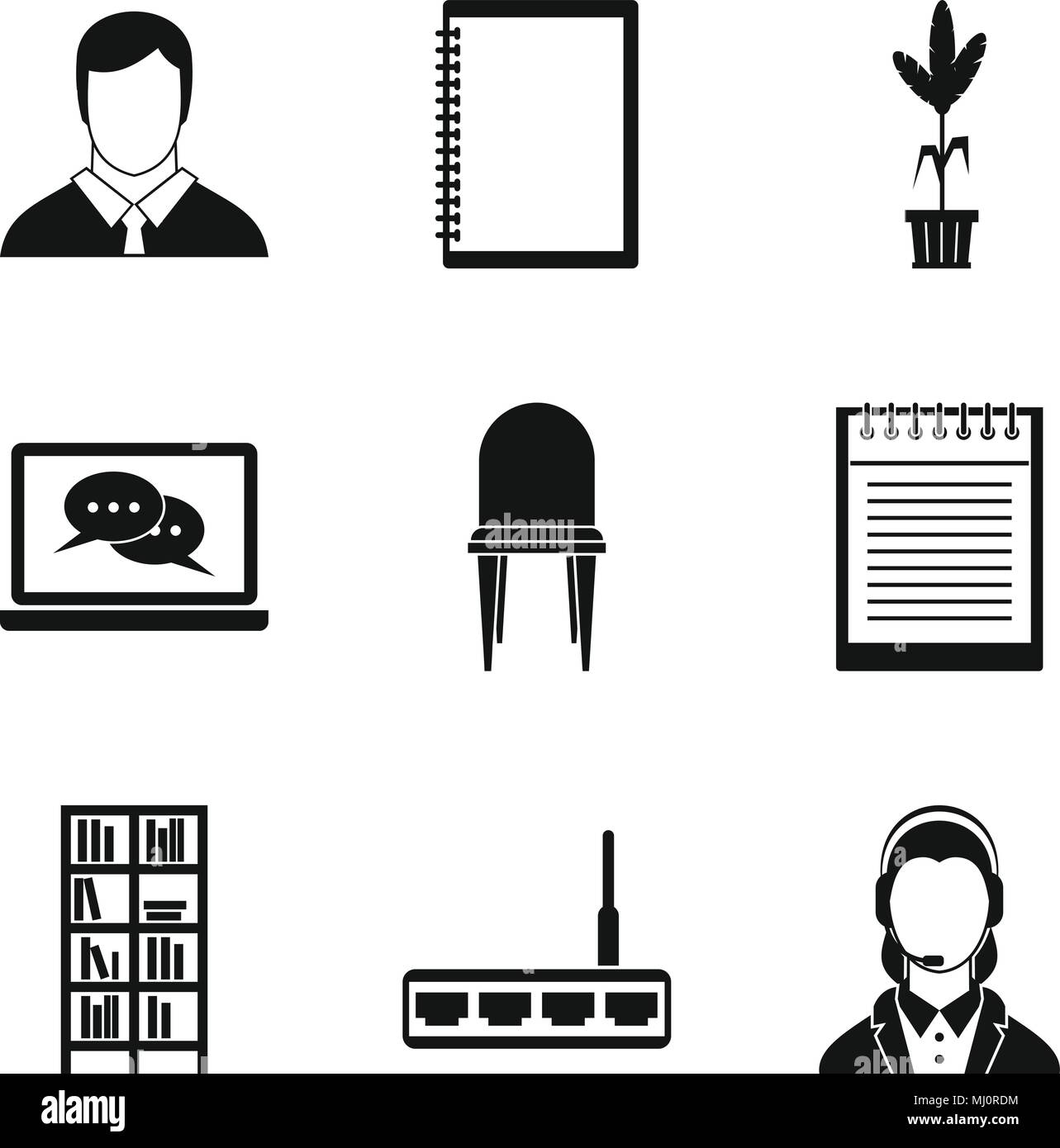 Work condition icons set, simple style Stock Vector Image & Art - Alamy