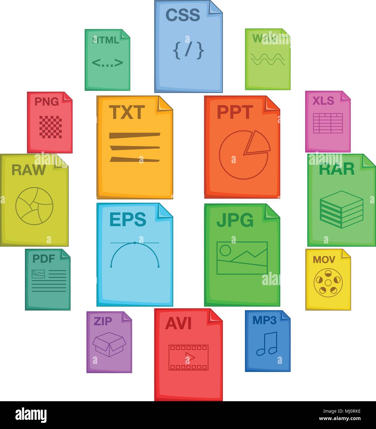File extension icons set, cartoon style Stock Vector Image & Art - Alamy