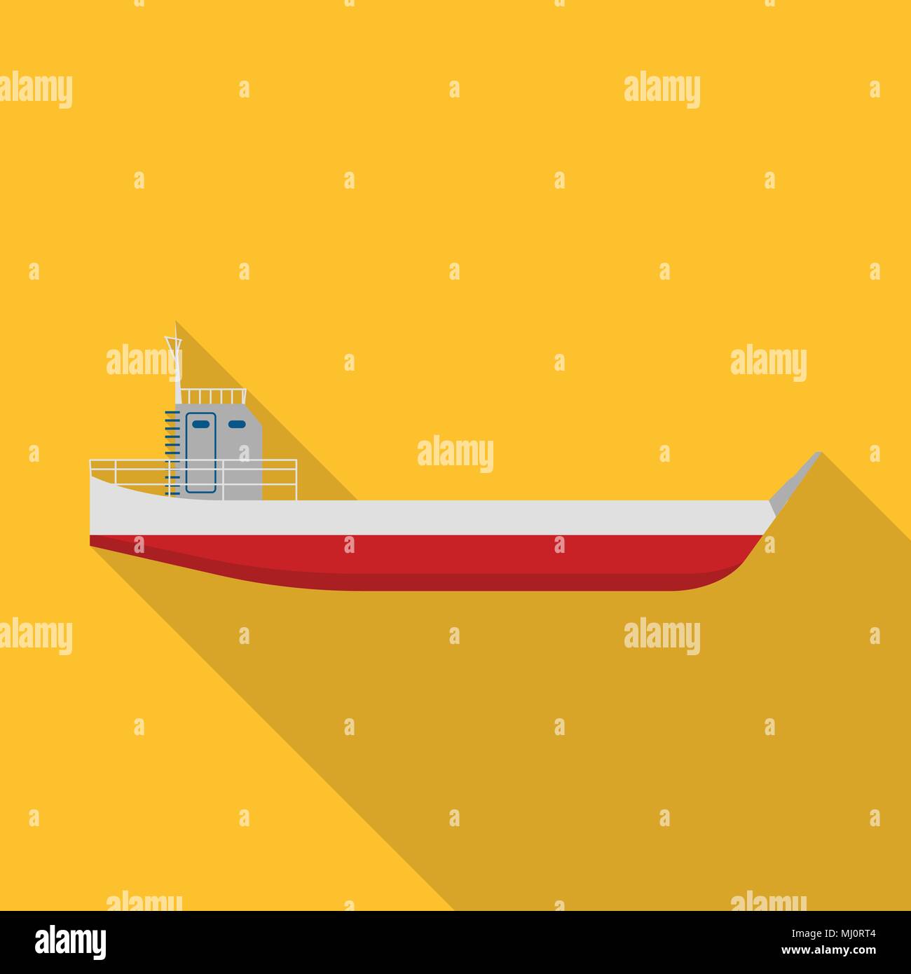 Long cargo ship icon, flat style Stock Vector Image & Art - Alamy