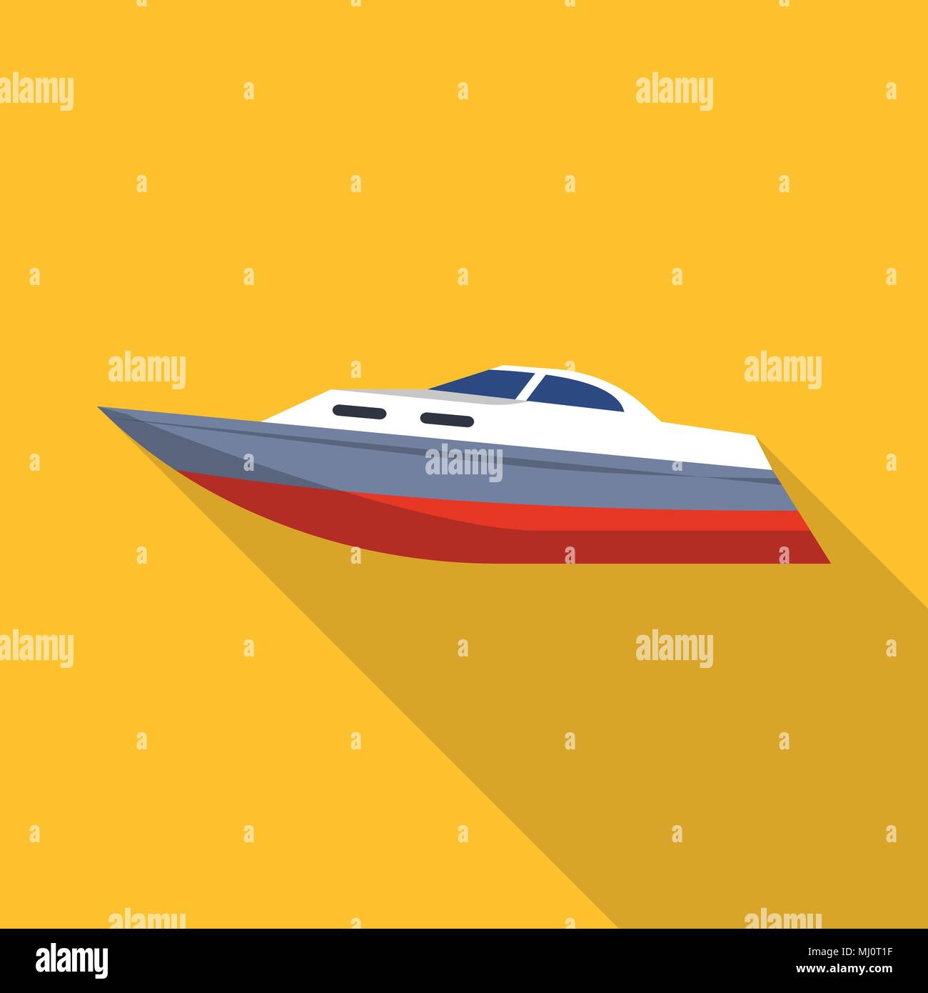 Speed boat icon, flat style Stock Vector Image & Art - Alamy