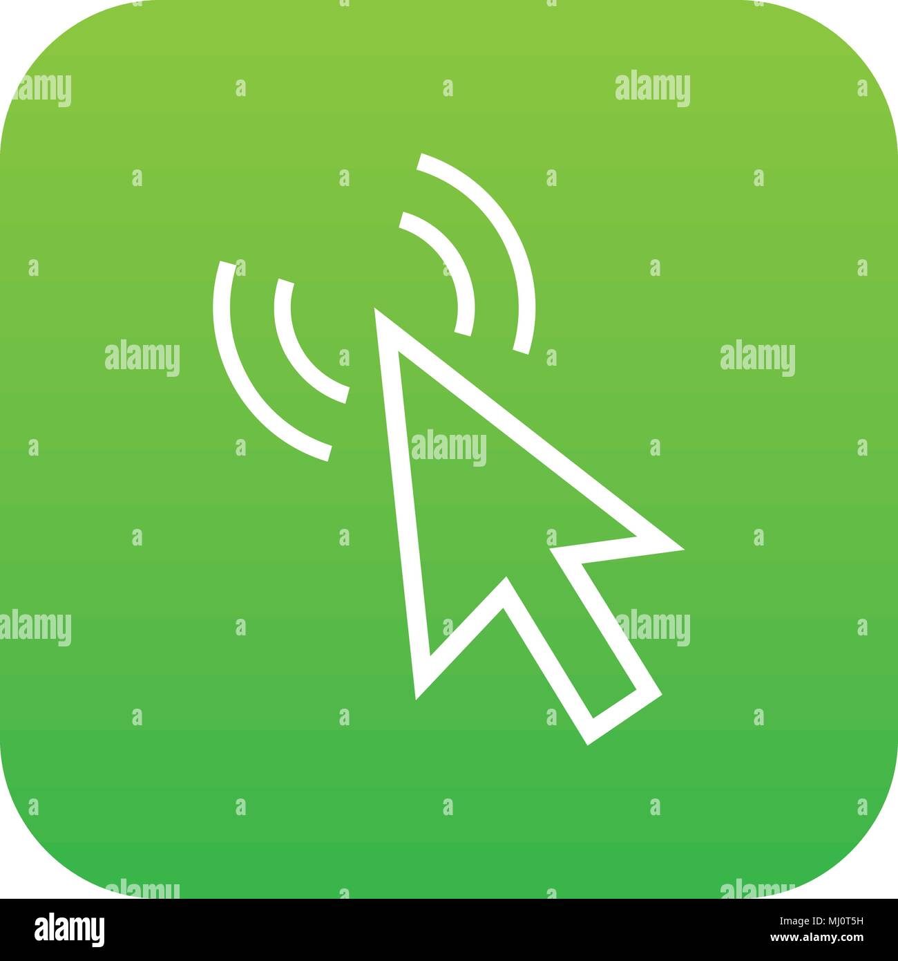 Click icon digital green Stock Vector Image & Art - Alamy