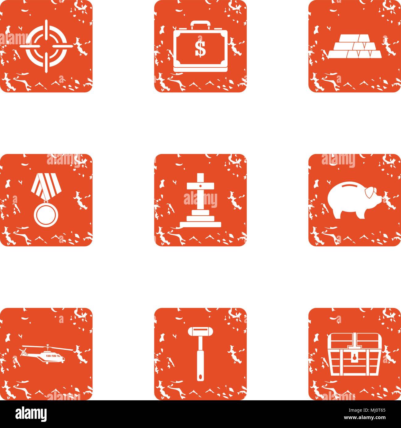 Cult icons set, grunge style Stock Vector Image & Art - Alamy