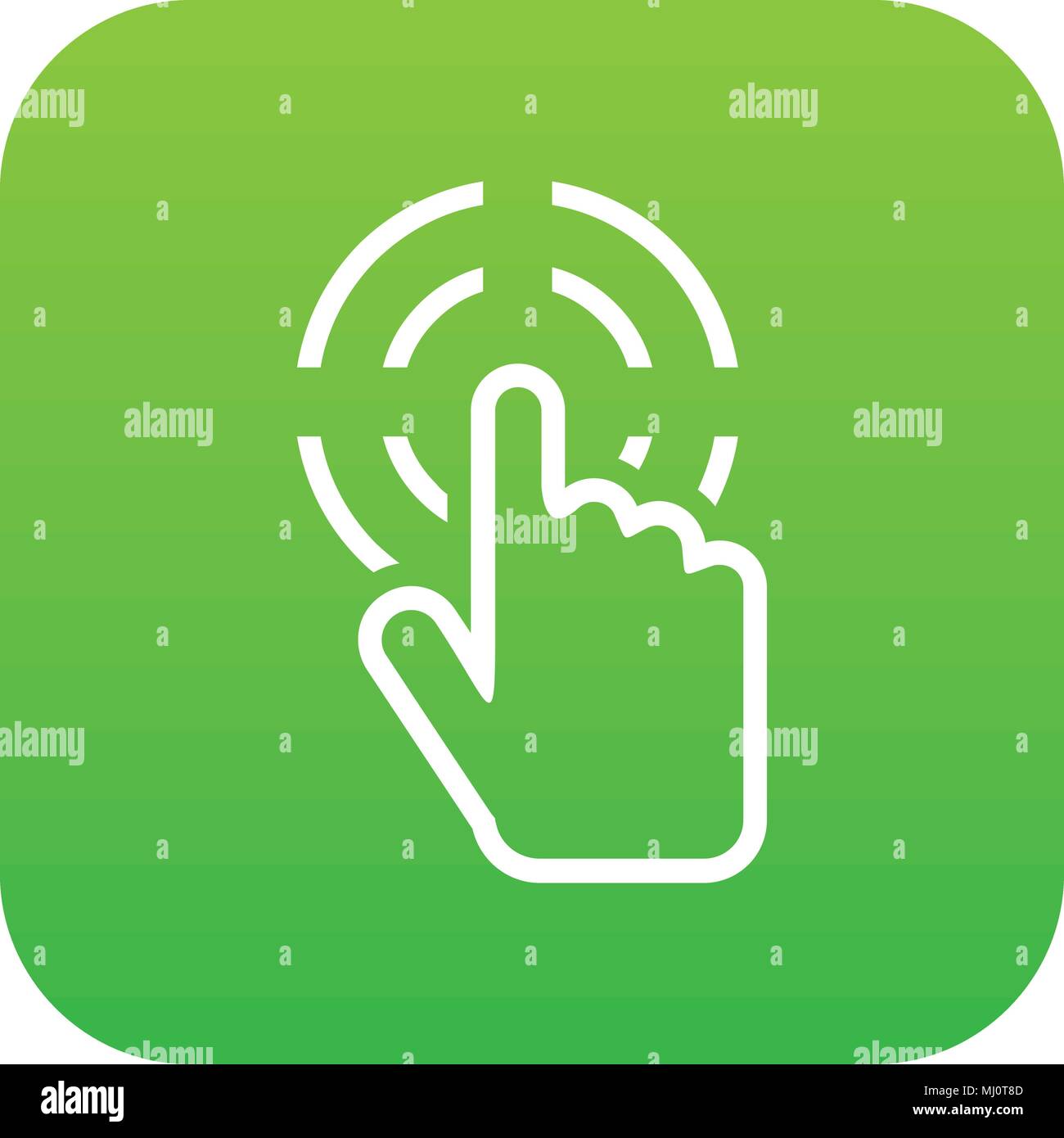 Click icon digital green Stock Vector Image & Art - Alamy