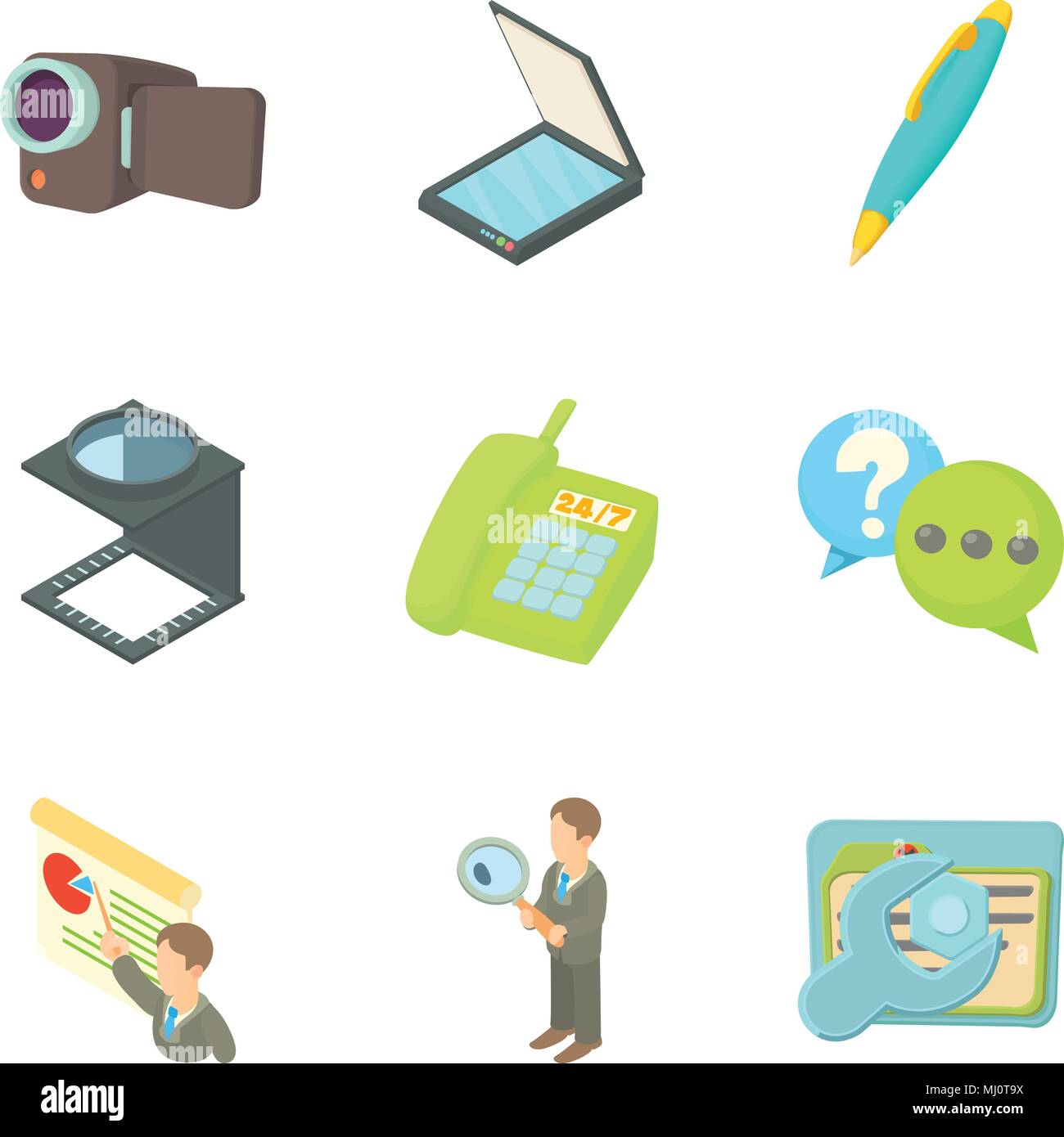 Job site icons set, cartoon style Stock Vector Image & Art - Alamy