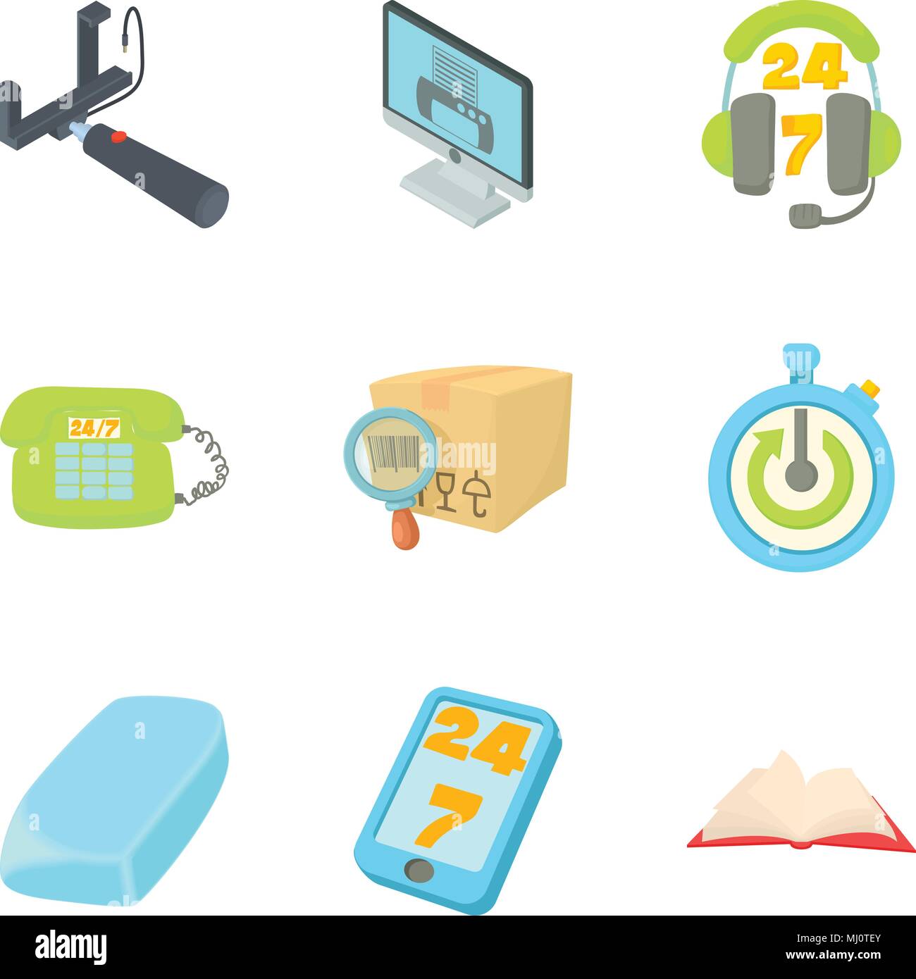 Production area icons set, cartoon style Stock Vector Image & Art - Alamy